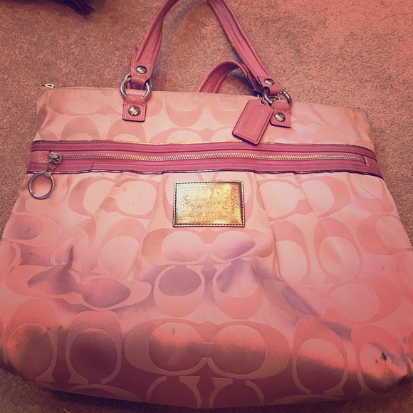 Coach | Bags | Coach Light Pink Poppy Collection Tote | Poshmark